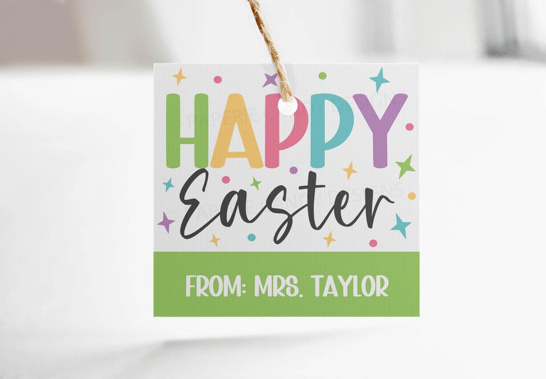 Easter Gift Tags, Happy Easter Label, Appreciation Teachers Staff ...