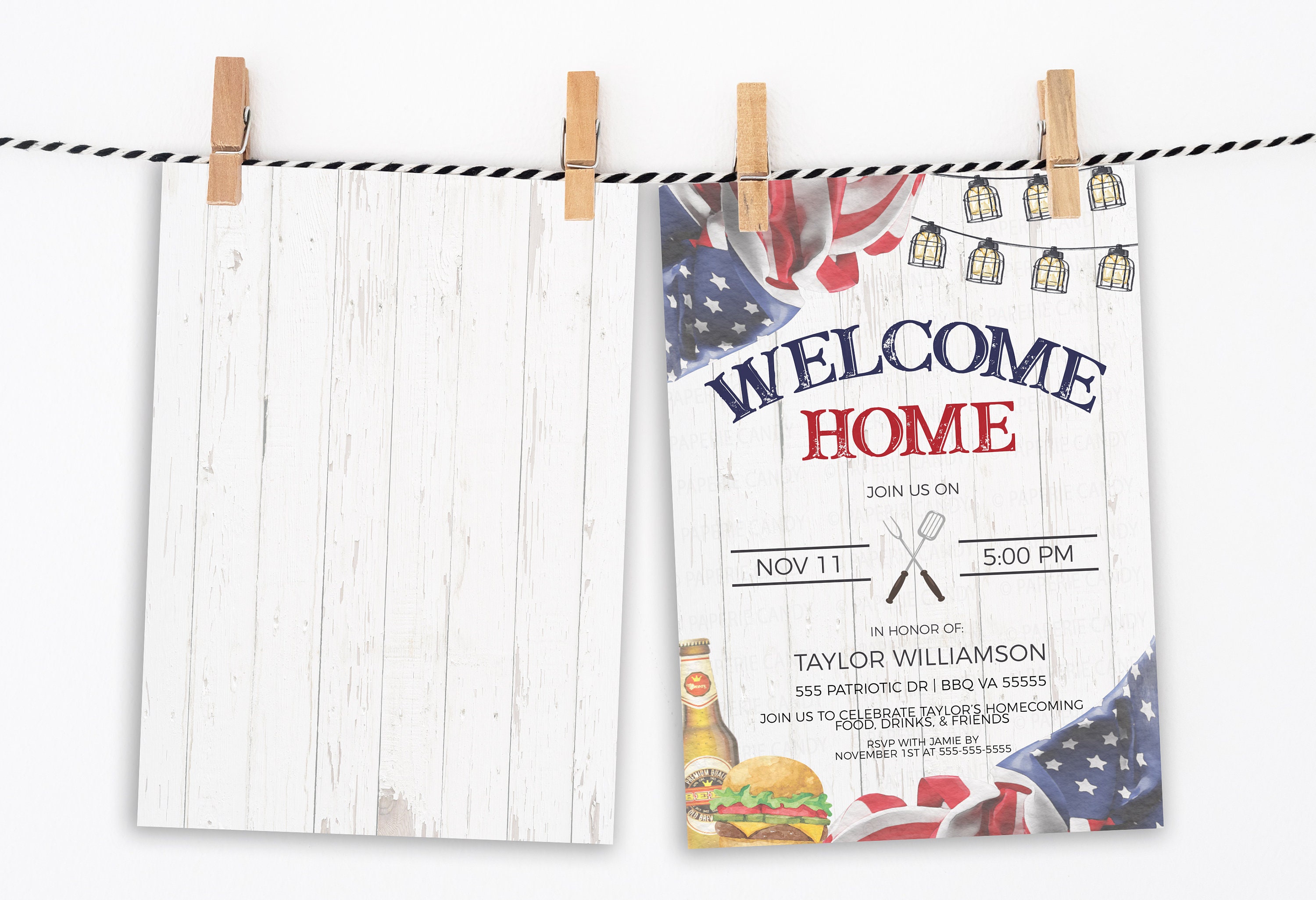 Military Homecoming Invitation Welcome Home Deployment BBQ - Etsy