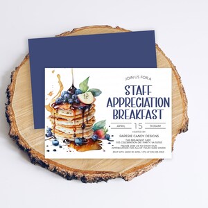 Appreciation Breakfast Invitation, Staff Employee Breakfast Invite ...