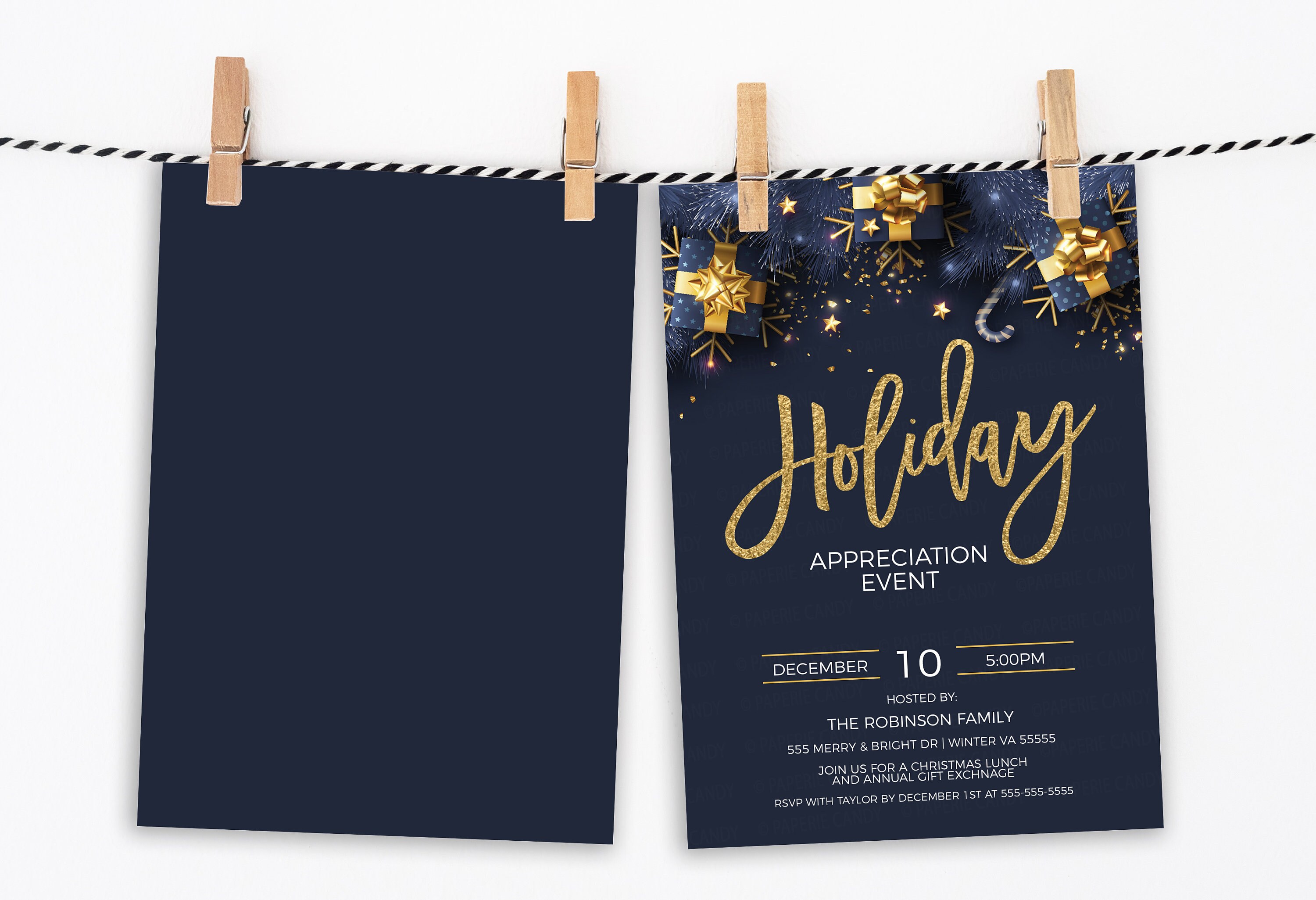 Editable Holiday Appreciation Party Invitation, Company Appreciation ...
