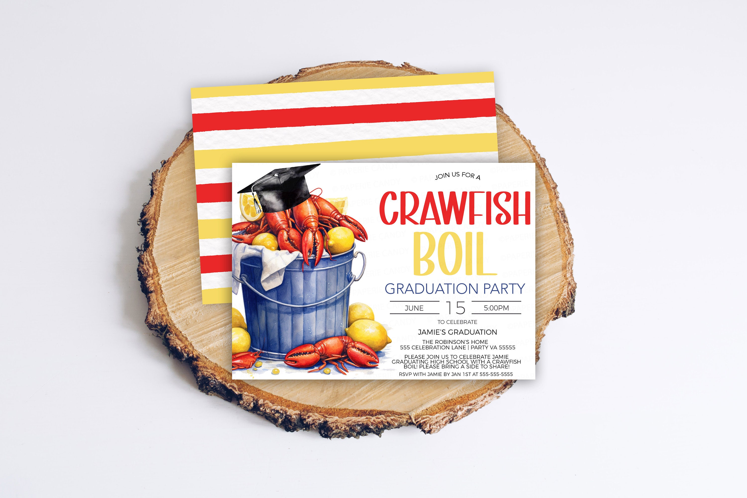 Crawfish Boil Graduation Invitation Crawfish Boil Grad - Etsy