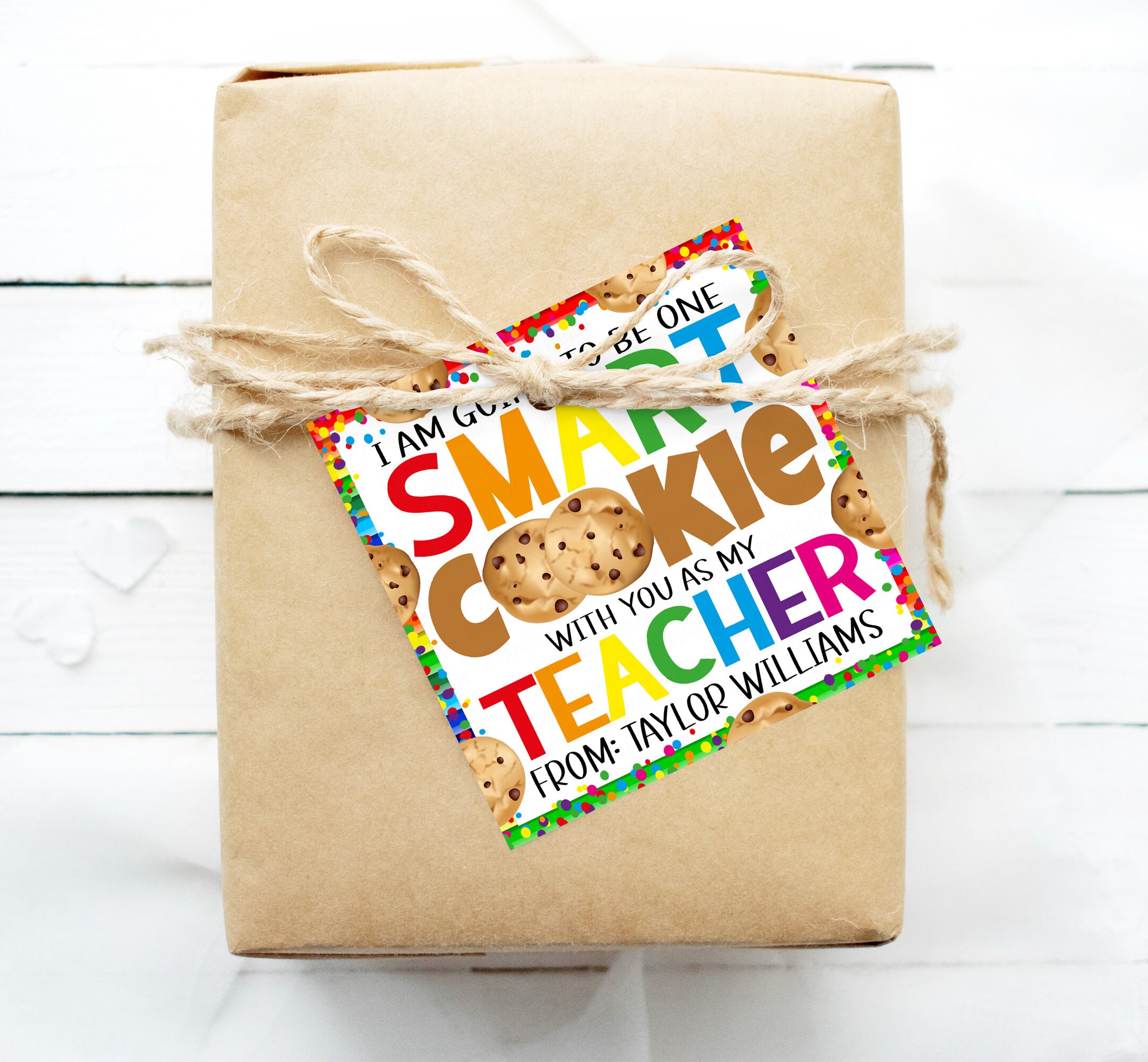 Back to School Cookie Gift Tags, Going to Be One Smart Cookie, Gift for ...