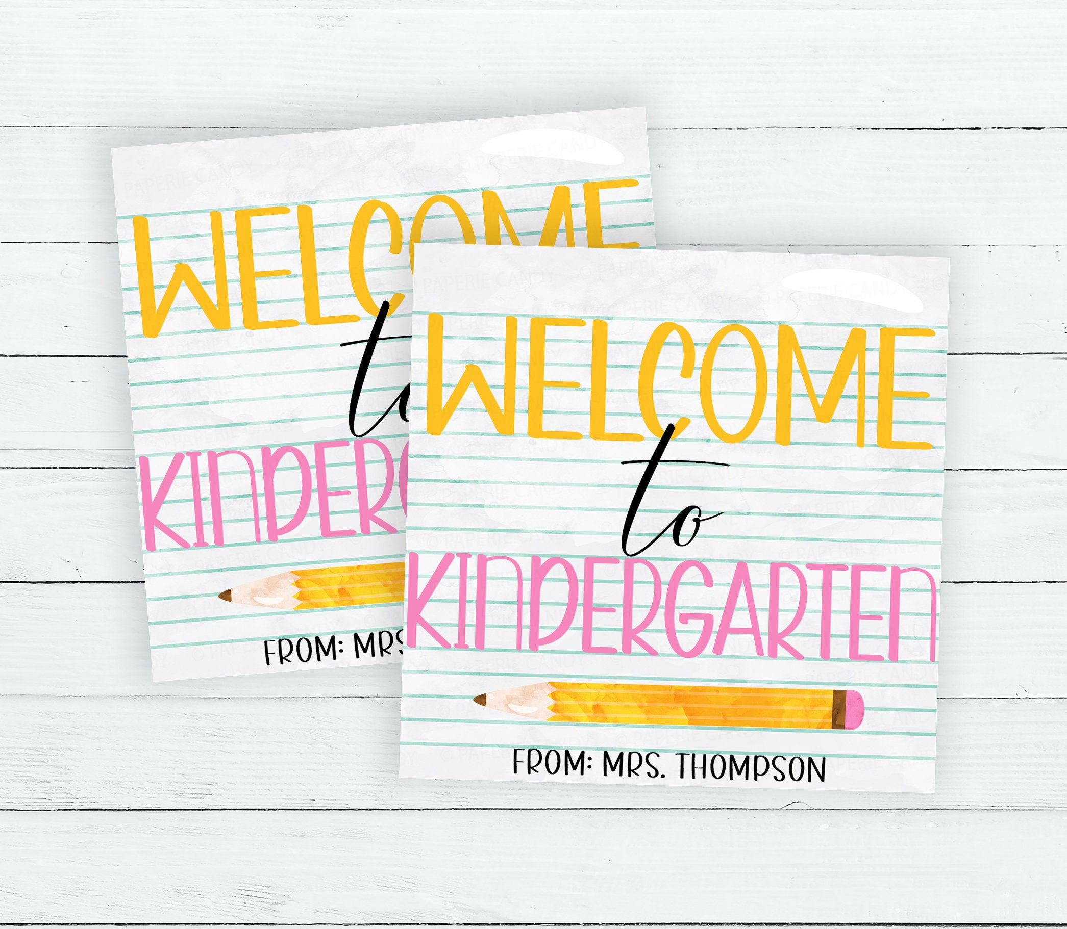 Welcome to Kindergarten Gift Tag, Gift for Students, Back to School ...