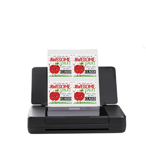 Apple Sauce Gift Tag, Awesome Sauce Back to School, Apple Sauce Squeeze ...