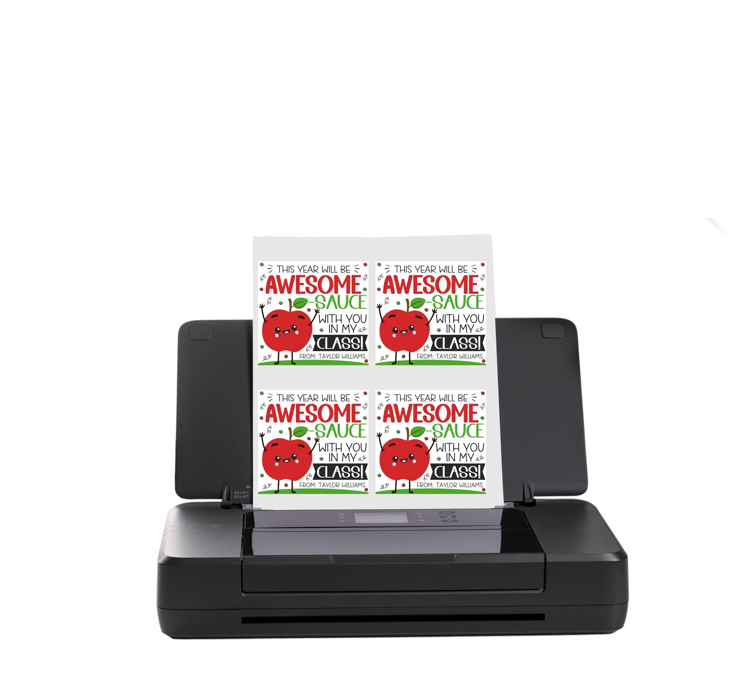 Apple Sauce Gift Tag, Awesome Sauce Back to School, Apple Sauce Squeeze ...