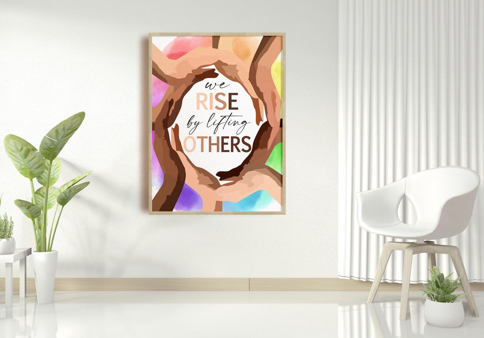 We Rise by Lifting Others Poster, Diversity Sign, Unity School ...