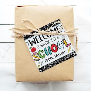 Welcome Back to School Gift Tag, First Day Label Favor, Gift for ...