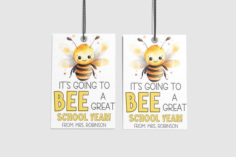 Bee Back to School Gift Tag First Day Going to Bee A Great - Etsy