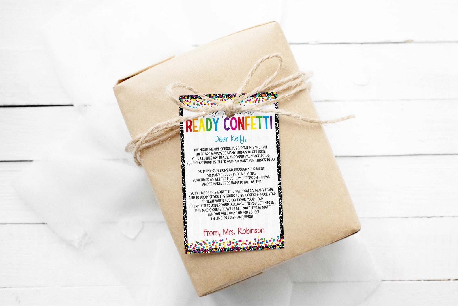 Editable Back to School Ready Confetti First Day Jitters - Etsy