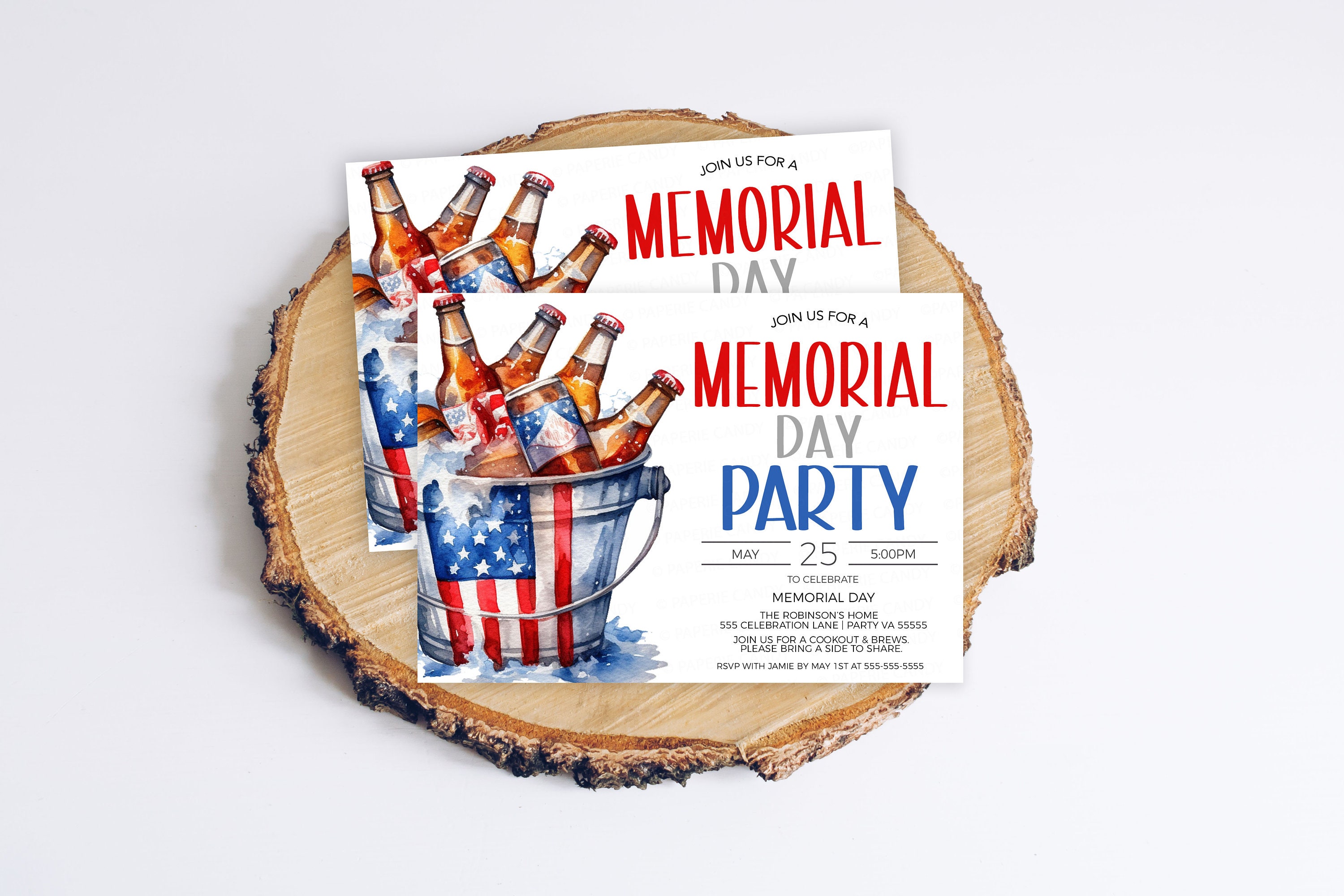 Memorial Day Party Invitation, Memorial Day Invite, Memorial Day ...