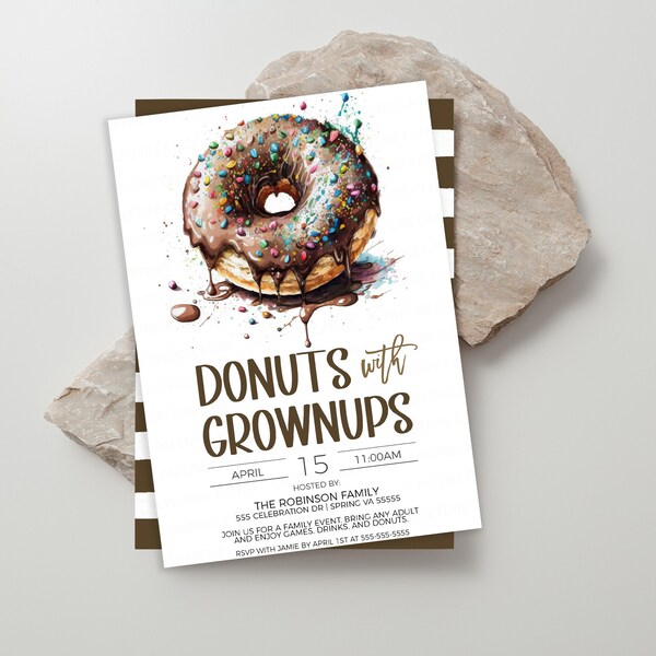 Donuts With Grown Ups Flyer - Etsy