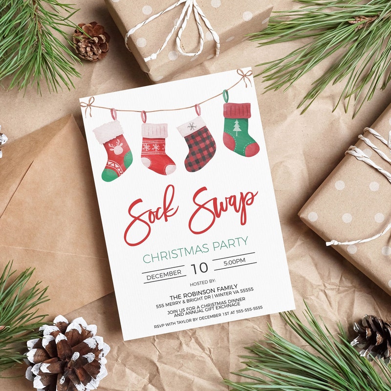 Sock Exchange Invitation - Etsy