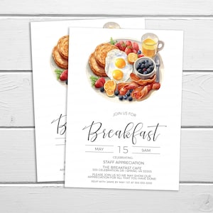 Breakfast Invitation, Staff Employee Appreciation Breakfast Invite ...