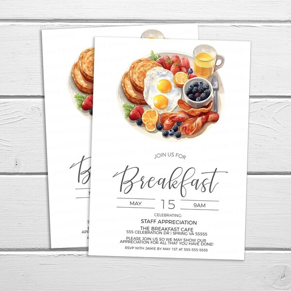 Breakfast Invitation - Etsy