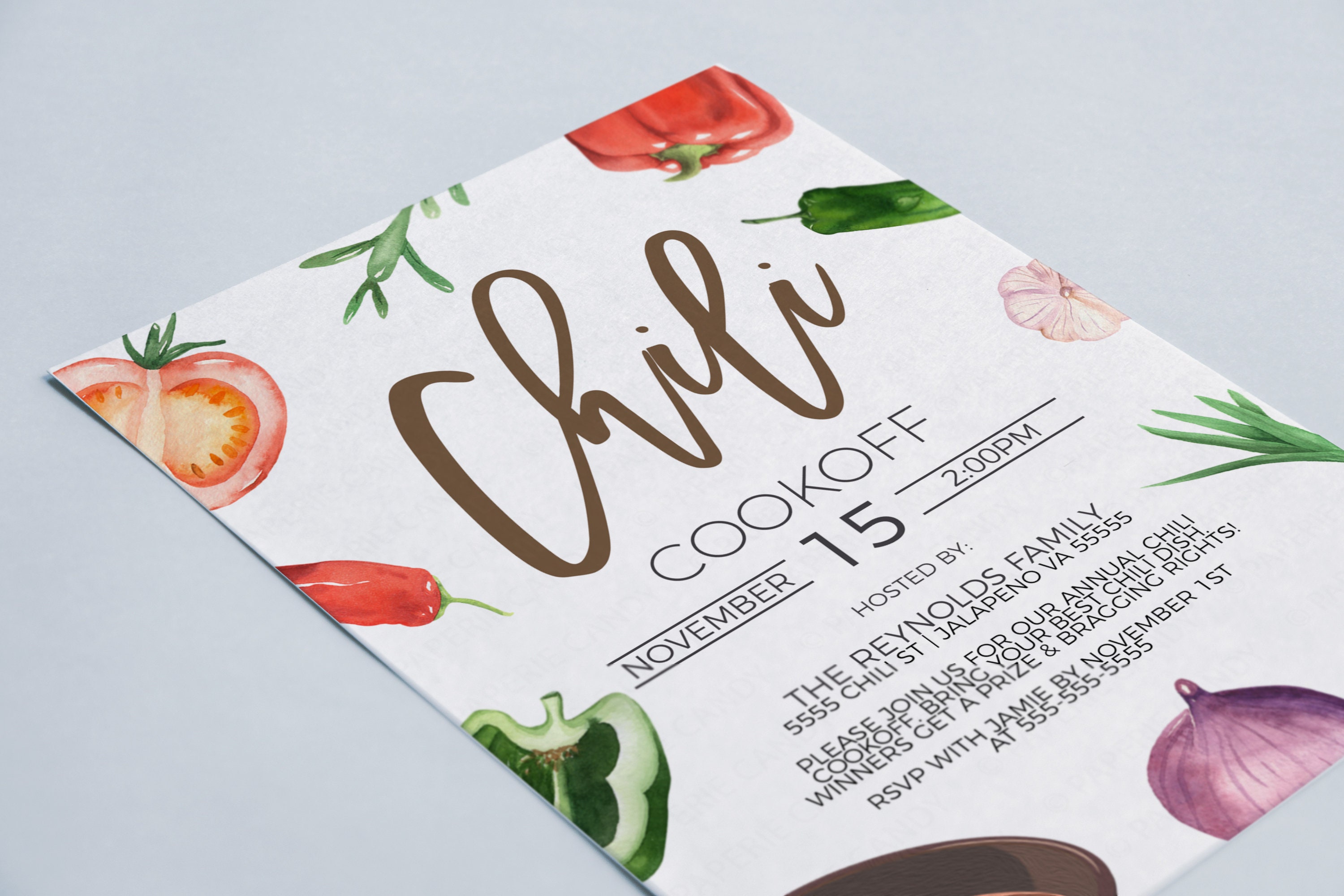 Chili Cook off Invitation Annual Chili Cook-off Tasting - Etsy