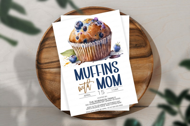 Muffins With Mom Invitation Mother's Day Muffin Invite - Etsy