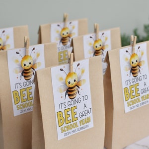 Bee Back to School Gift Tag, First Day, Going to Bee A Great School ...