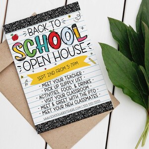 School Open House Flyer, Back to School Meeting, New Students ...