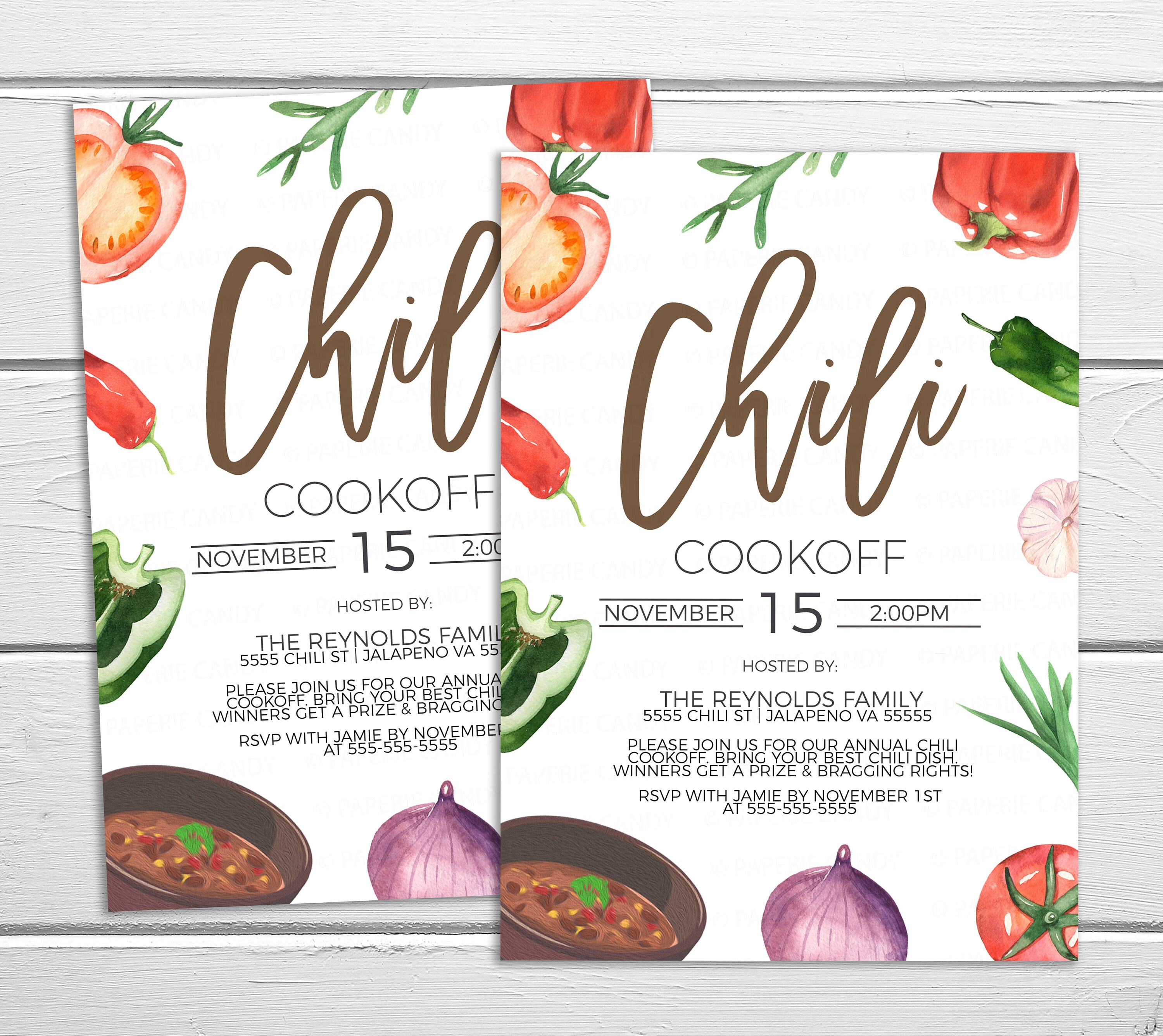 Chili Cook off Invitation Annual Chili Cook-off Tasting - Etsy