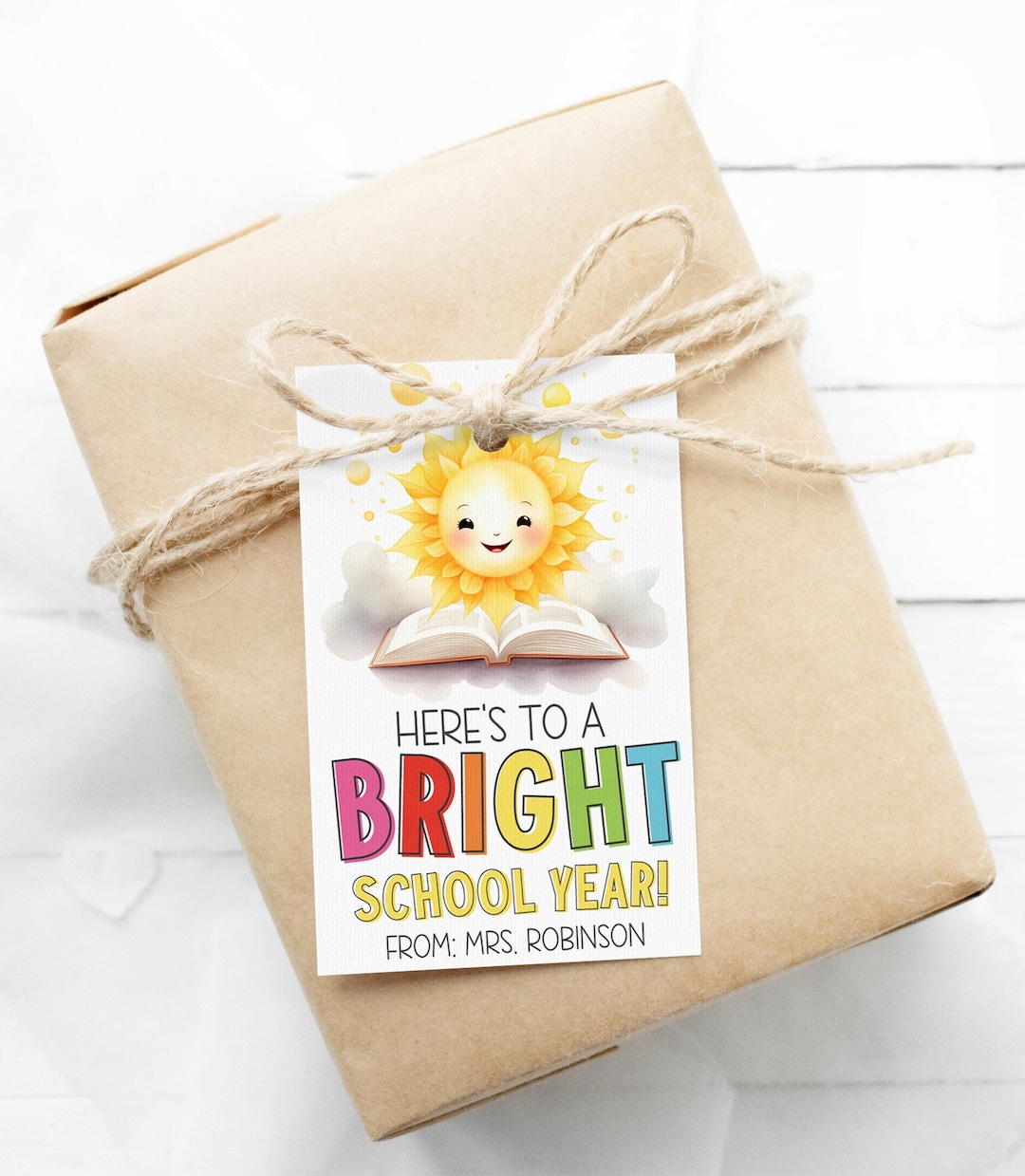 Back to School Gift Tags, Here's to A Bright School Year, Welcome Back ...