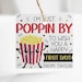 Back to School Popcorn Gift Tag, Poppin' by to Wish You A Happy First ...