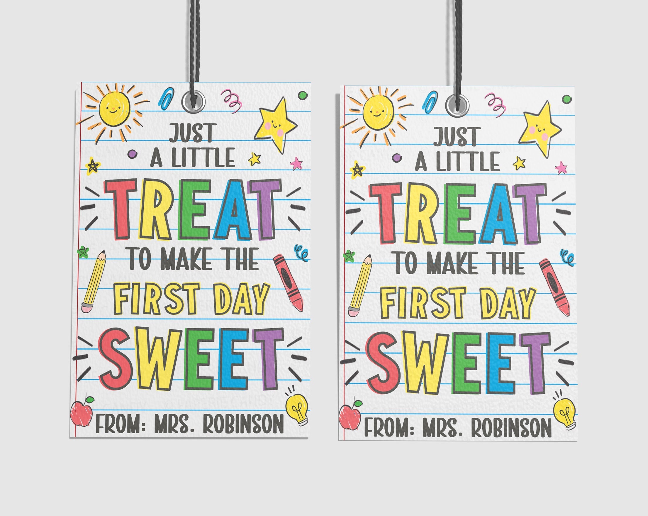 Back to School Gift Tags Just A Little Treat to Make the - Etsy