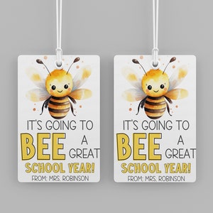 Bee Back to School Gift Tag, First Day, Going to Bee A Great School ...