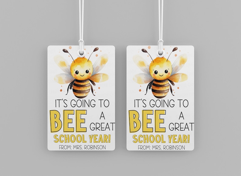 Bee Back to School Gift Tag First Day Going to Bee A Great - Etsy