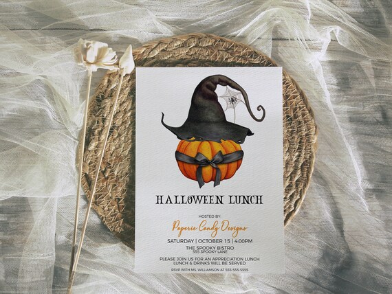 Breakfast Invitations Halloween Scary Ghost Kids Halloween Birthday