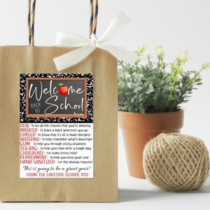 Back to School Survival Kit Gift Tag, Welcome Back First Day, Gift for ...