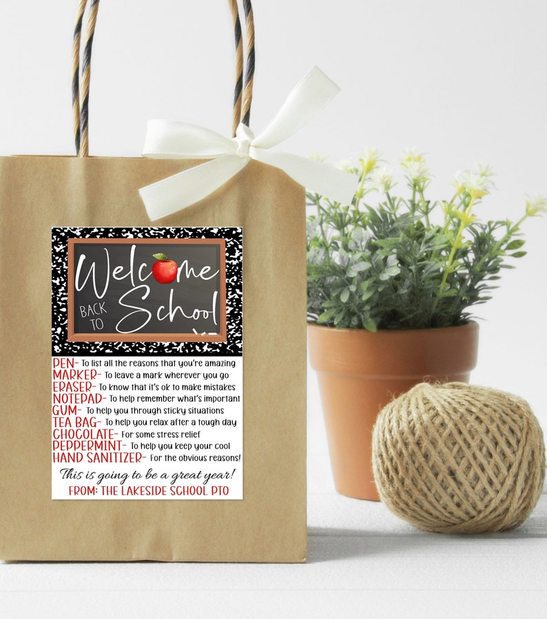 Back to School Survival Kit Gift Tag, Welcome Back First Day, Gift for ...