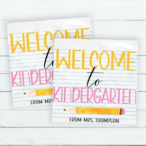 Welcome to Kindergarten Gift Tag Gift for Students Back to - Etsy