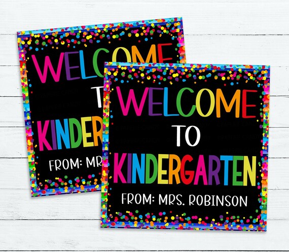 Welcome To Kindergarten Gift Tag, Gift For Students, Back To School ...