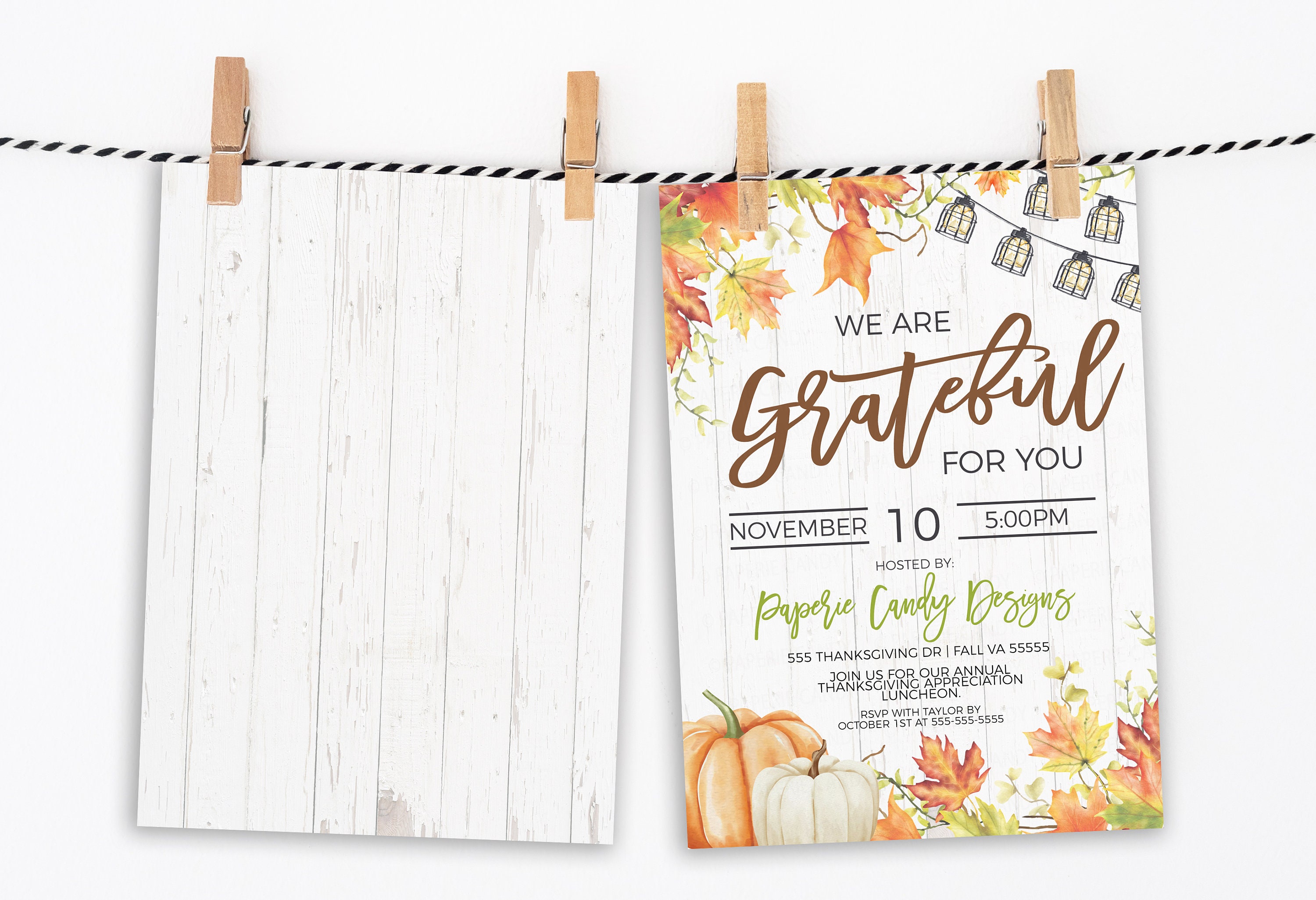 Fall Appreciation Invitation, Employee Staff Volunteer School PTA PTO ...