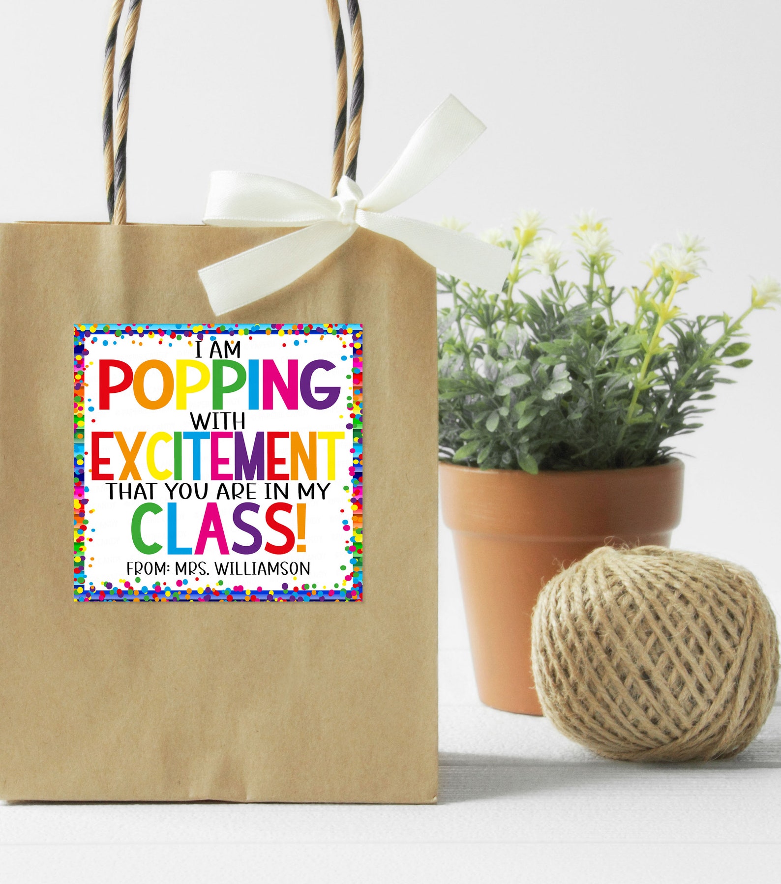 Back to School Popping Gift Tags Popping With Excitement You - Etsy