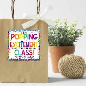Back to School Popping Gift Tags, Popping With Excitement You Are in My ...