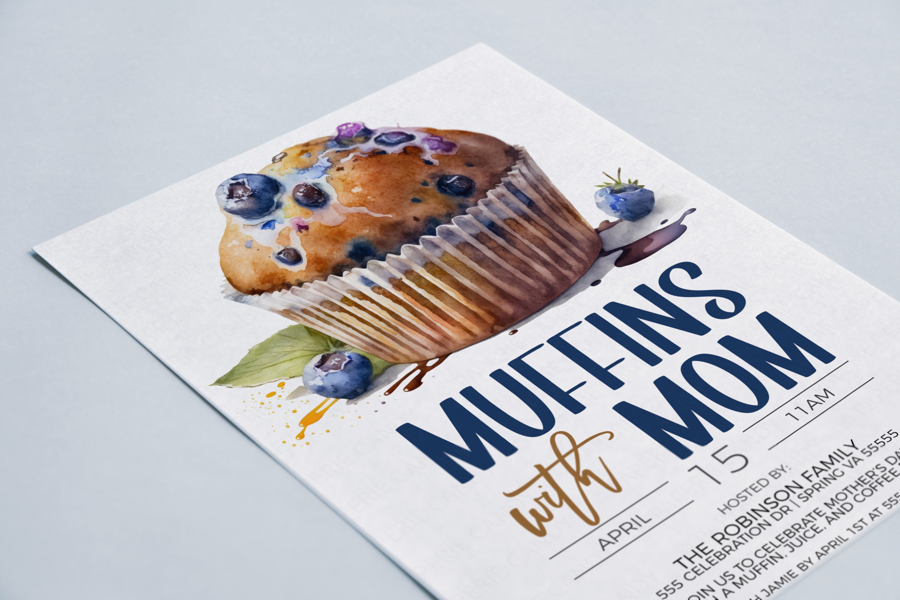 Muffins With Mom Invitation Mother's Day Muffin Invite - Etsy