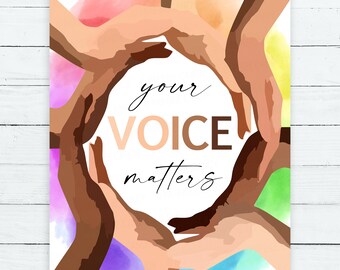 Your Voice Matters Poster - Etsy