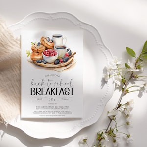 Back to School Breakfast Invitation, Welcome Back Breakfast Invite, 1st ...