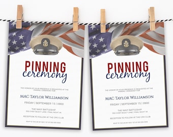Editable Navy Chief Pinning Ceremony Invitation, CPO, E7, United States ...