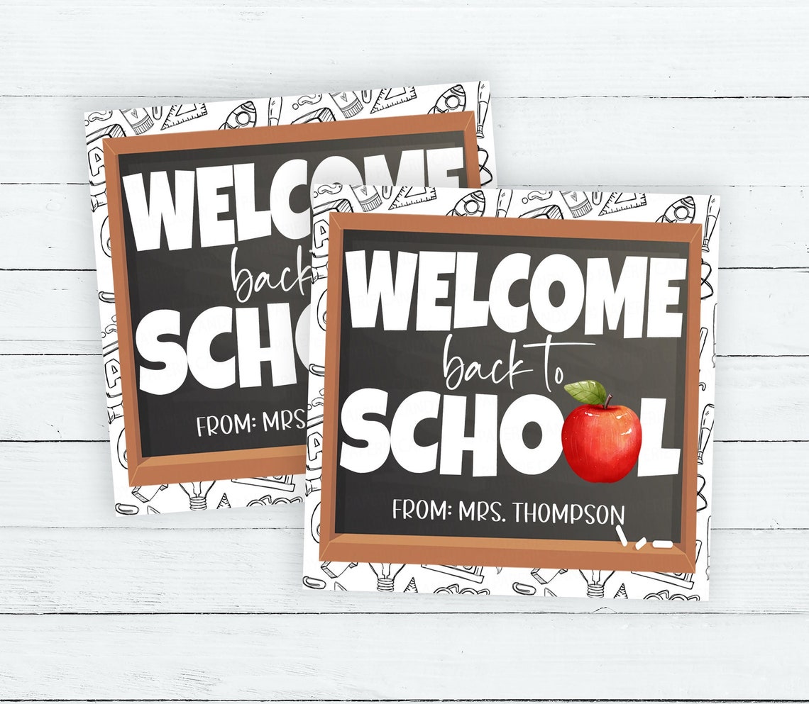 Welcome Back to School Gift Tag, Gift for Teachers Students Staff ...