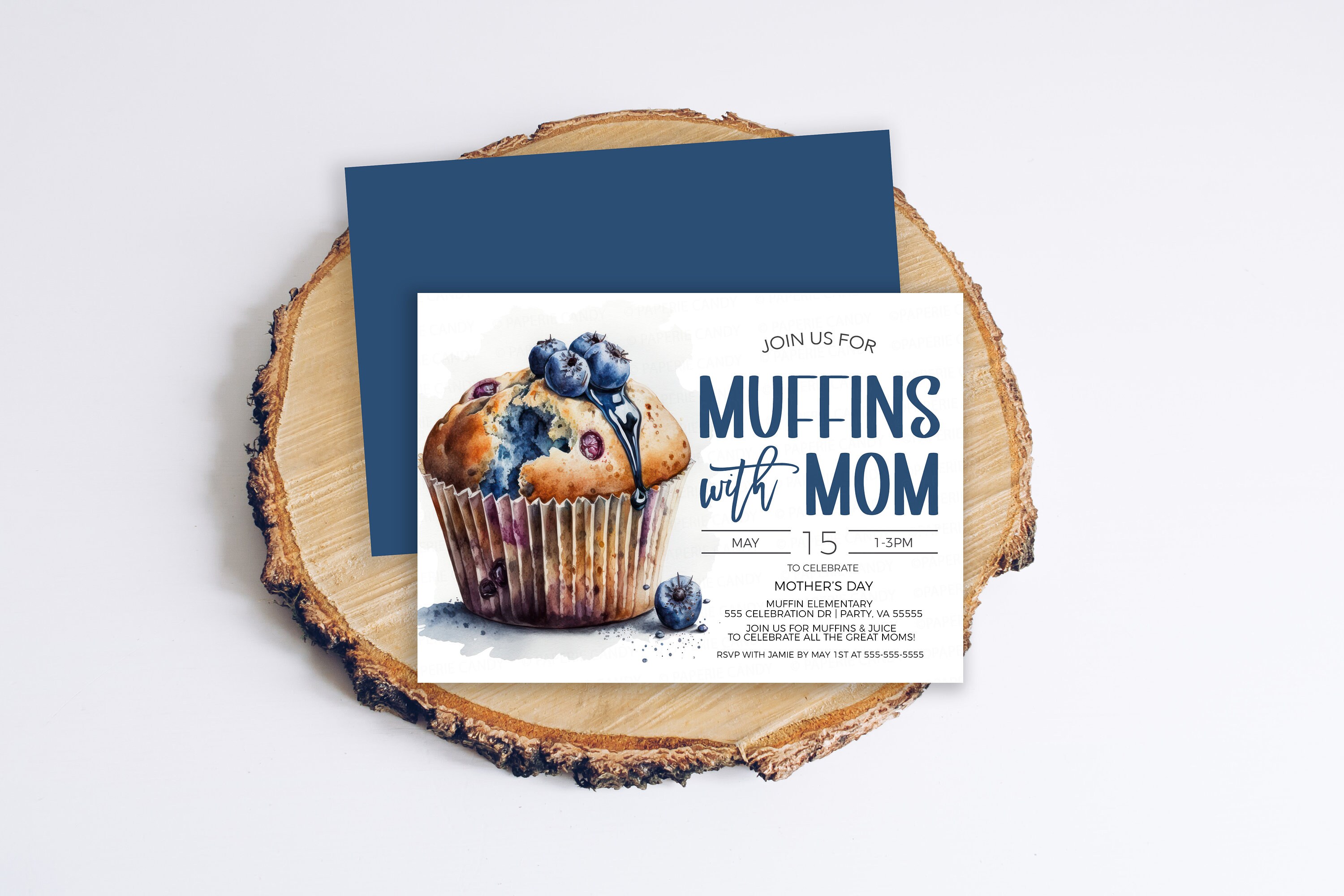 Muffins With Mom Invitation Mother's Day Muffin Invite - Etsy