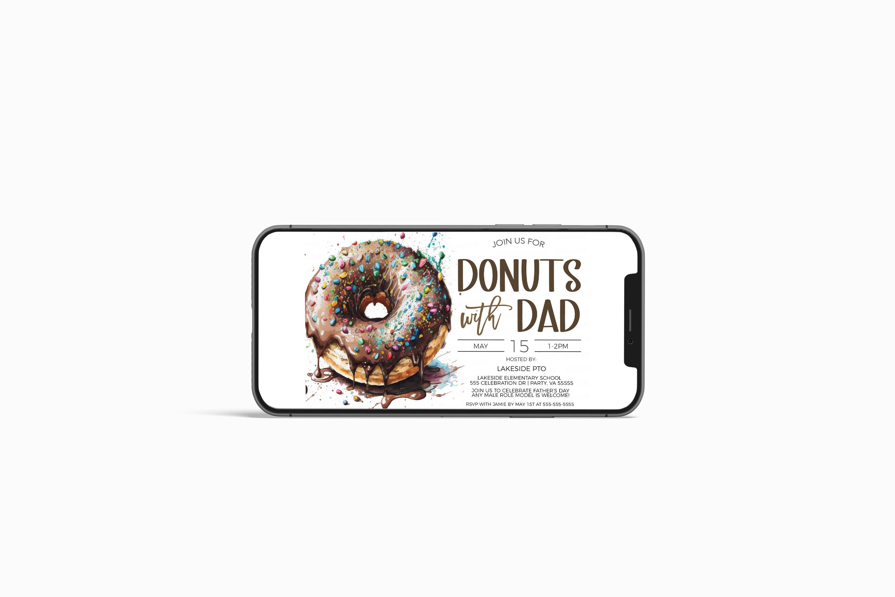 Donuts With Dad Invitation Father's Day Donut Invite - Etsy