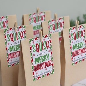 Christmas Squishies Gift Tag, Squish You A Merry Christmas, Gift for ...