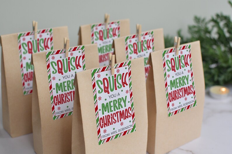 Christmas Squishies Gift Tag, Squish You A Merry Christmas, Gift for ...