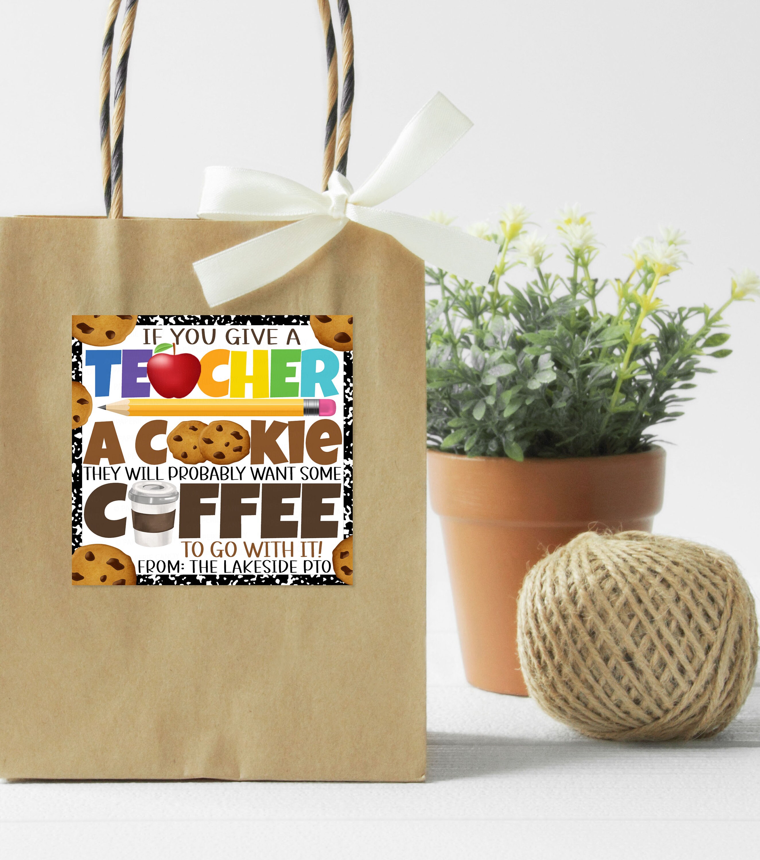 Teacher Appreciation Gift Tag If You Give A Teacher A Cookie - Etsy