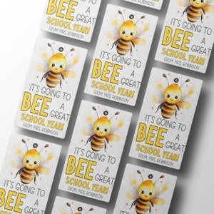 Bee Back to School Gift Tag, First Day, Going to Bee A Great School ...