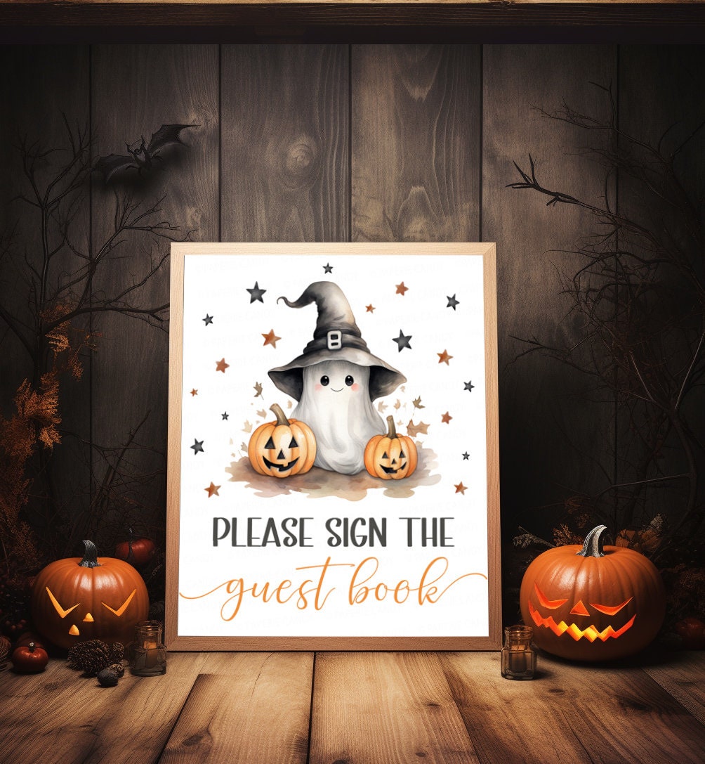 Editable Halloween Baby Shower Signs, 3 Halloween Baby Shower Sign ...