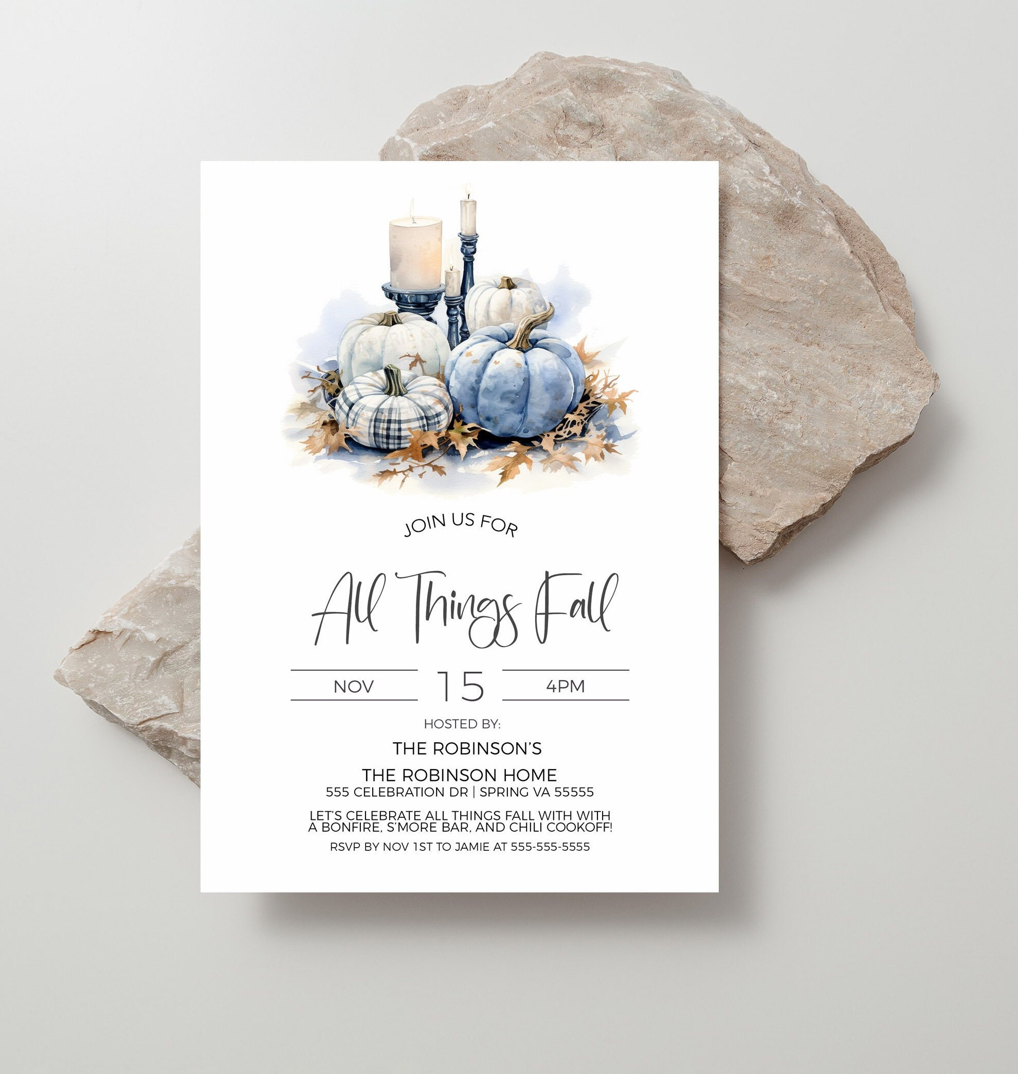 Fall Celebration Party Invitation, Neighborhood Fall Fest Party Invite ...