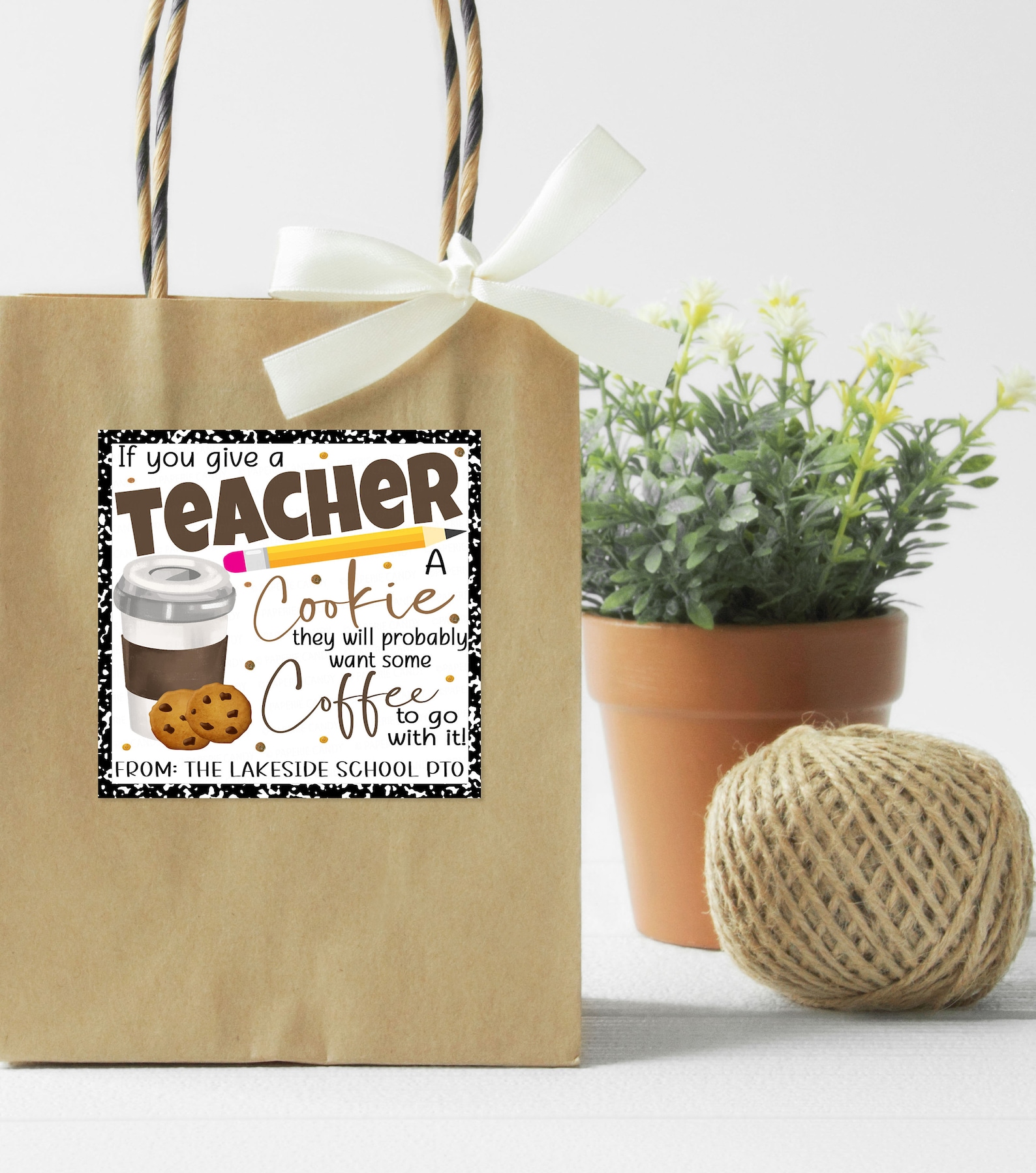 Teacher Appreciation Gift Tag If You Give A Teacher A Cookie - Etsy